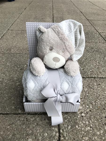 Huggable Baby Blanket and Bear Combo